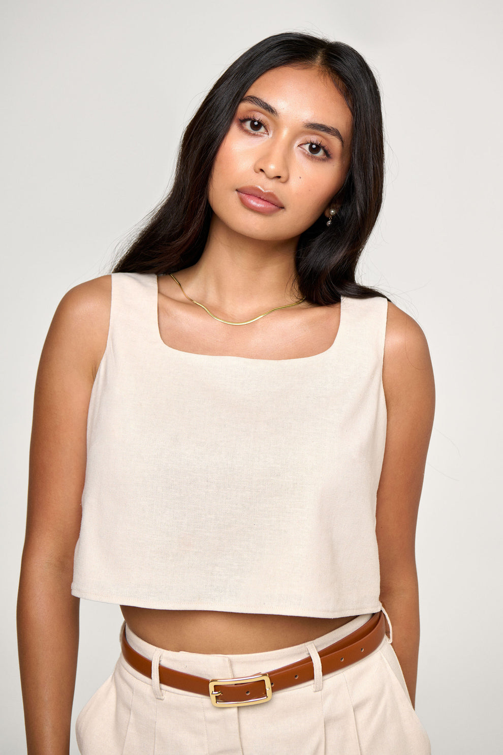 FREYA LINEN TOP – VIV THE LABEL